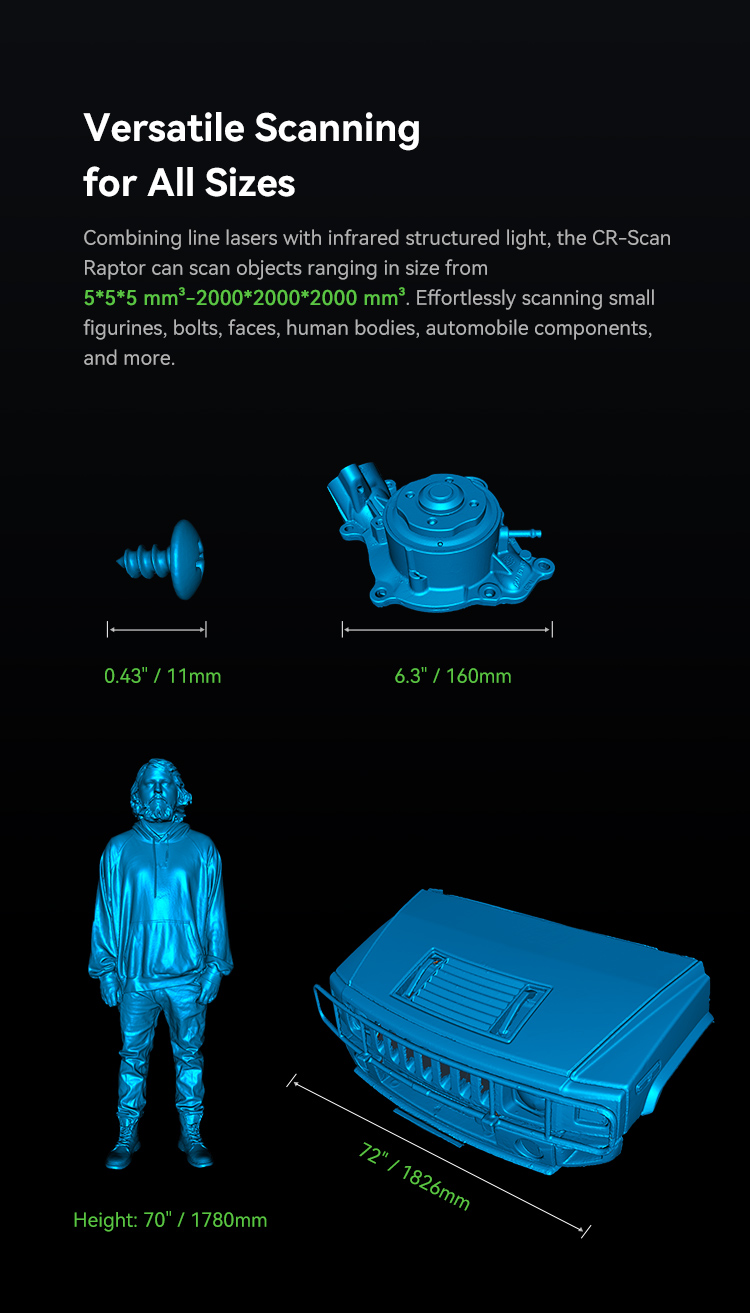 Creality CR-Scan Raptor 3D Scanner in Pakistan | Vertex 3D
