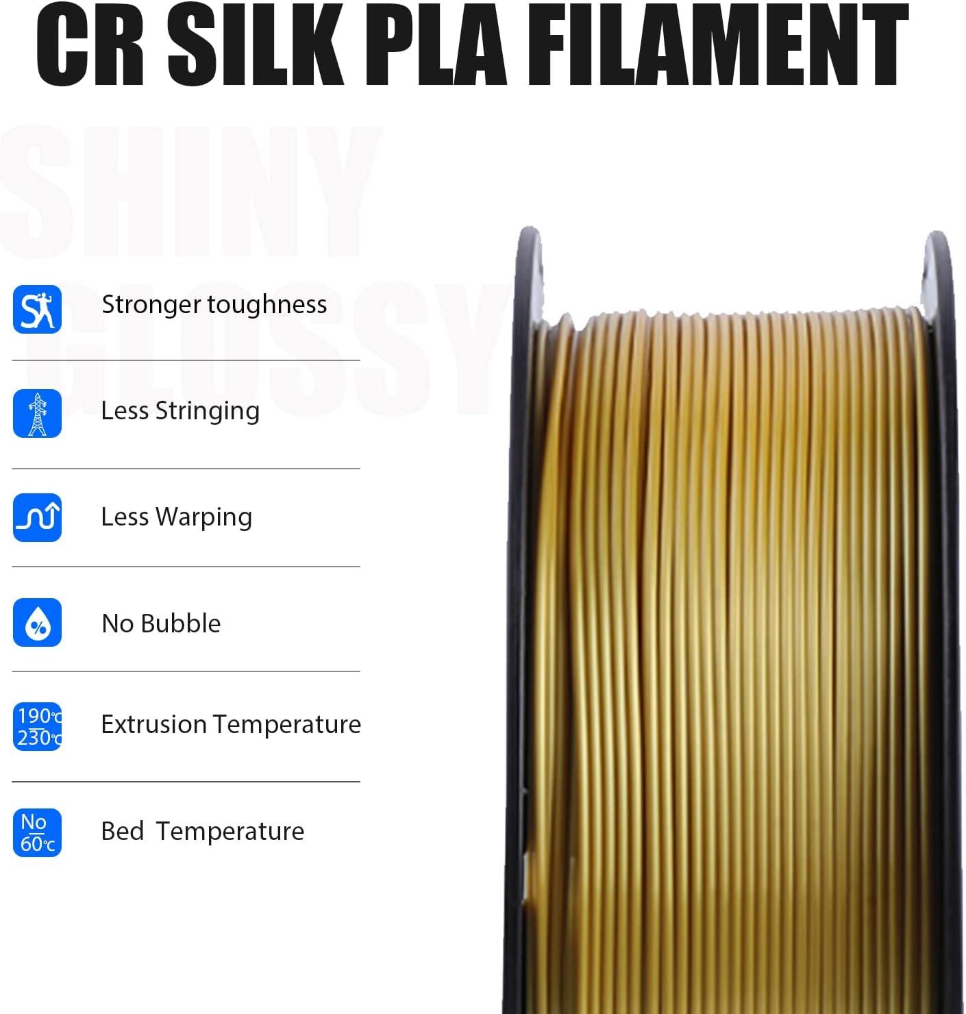 Creality CR Slik Golden, 1.75mm 3D Printer Filament in Pakistan