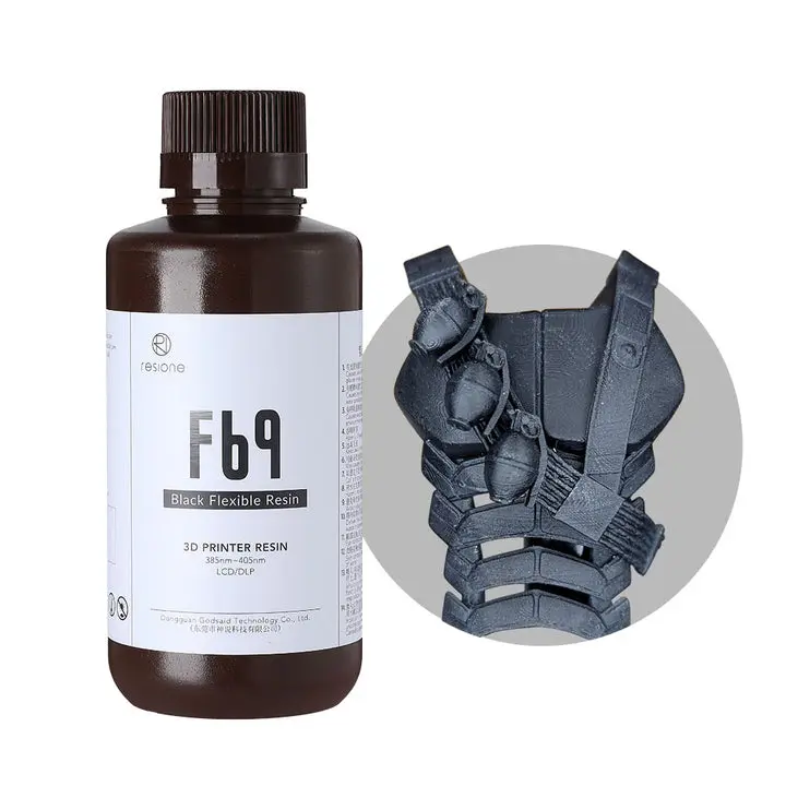 Resione F69 Black Flexible Rubber-like Resin | VERTEX 3D